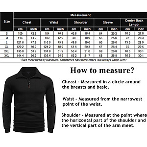 COOFANDY Men 1/4 Zip Polo Sweatshirt Long Sleeve Lightweight Collar Pullovers for Spring Fall Winter Wine Red