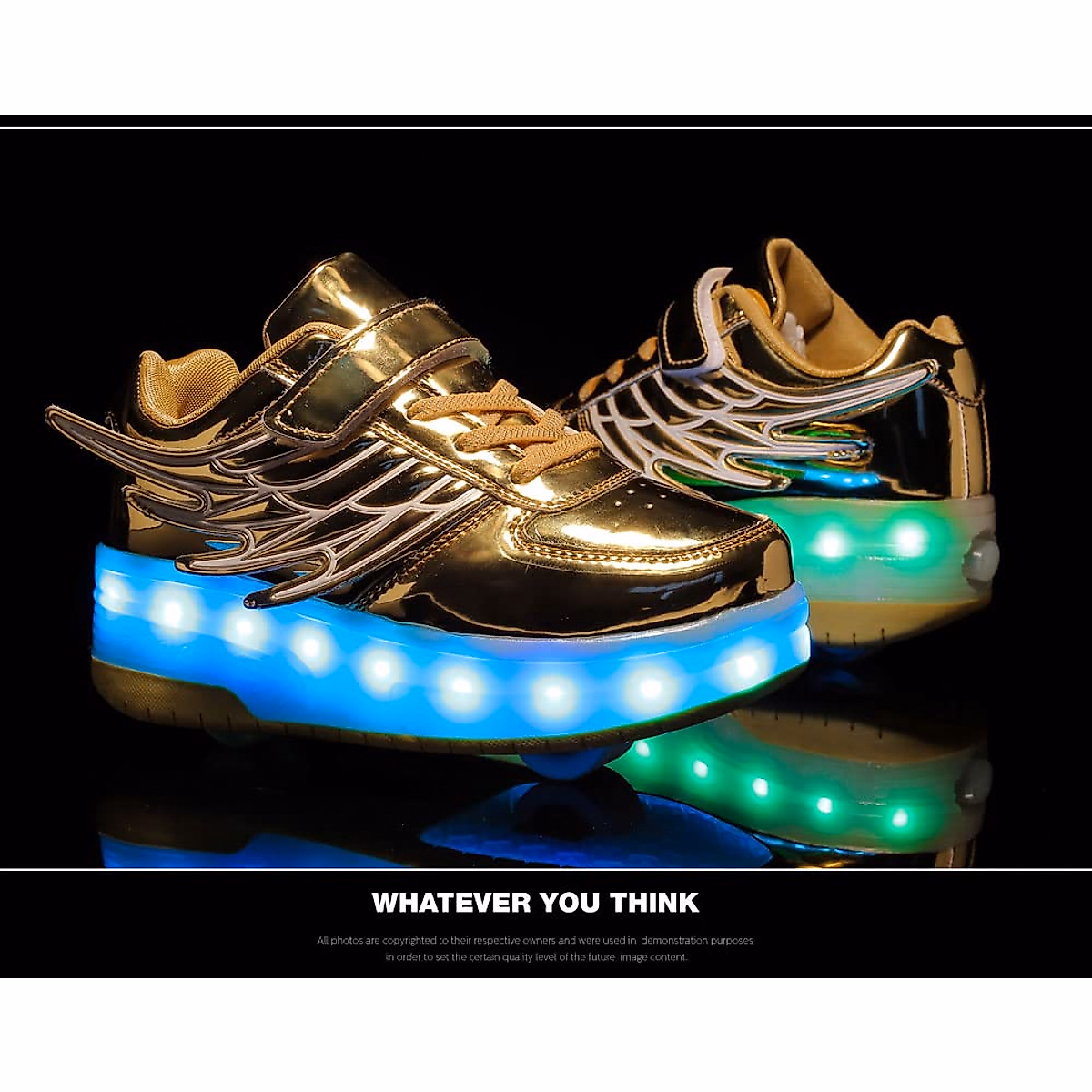 AIkuass Roller Skates- Kids USB Charge Roller Shoes for Girls Boys Kids LED Light Up Sneakers As Best Gift for Party Birthday Christmas Day (12.5 little kid)