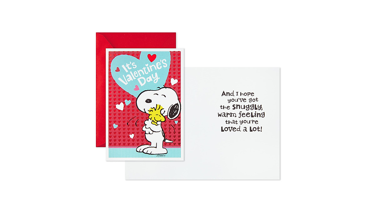 Hallmark Peanuts Valentines Cards Pack - Snoopy & Woodstock (10 Count)