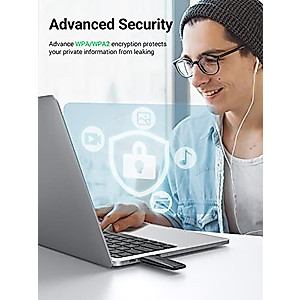 UGREEN AC1300 USB WiFi Adapter 5G 2.4G Dual Band USB 3.0 WiFi Dongle for Desktop PC Mini Wireless Computer Network Adapter Compatible with Windows 11/10/8.1/8/7, MacOS 10.11 Above