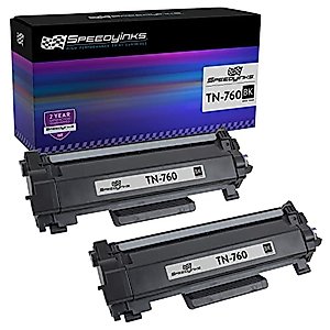 SPEEDYINKS Compatible Toner Cartridge Replacements for Brother TN760 TN-760 TN730 TN-730 High Yield (Black, 2-Pack) for DCP-L2550DW, HL-L2350DW, HL-L2370DW, HL-L2395DW, MFC-L2690DW, MFC-L2730DW