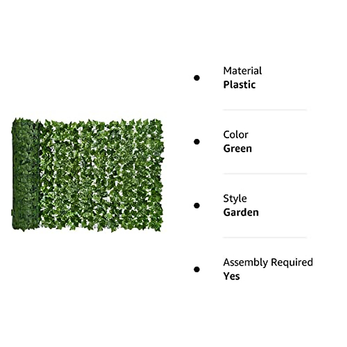 DearHouse Artificial Ivy Privacy Fence, 157.5x39in Artificial Hedges Fence and Faux Ivy Vine Leaf Decoration for Outdoor Decor, Garden Decor