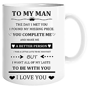 INOGIH Personalized Tea and Coffee-Ceramic-Mug Coffee Tea Cup for Dad/Father/Husband/Boyfriend Funny Cute Love Gift for Valentines Day White Ceramic Novelty Tea Cup