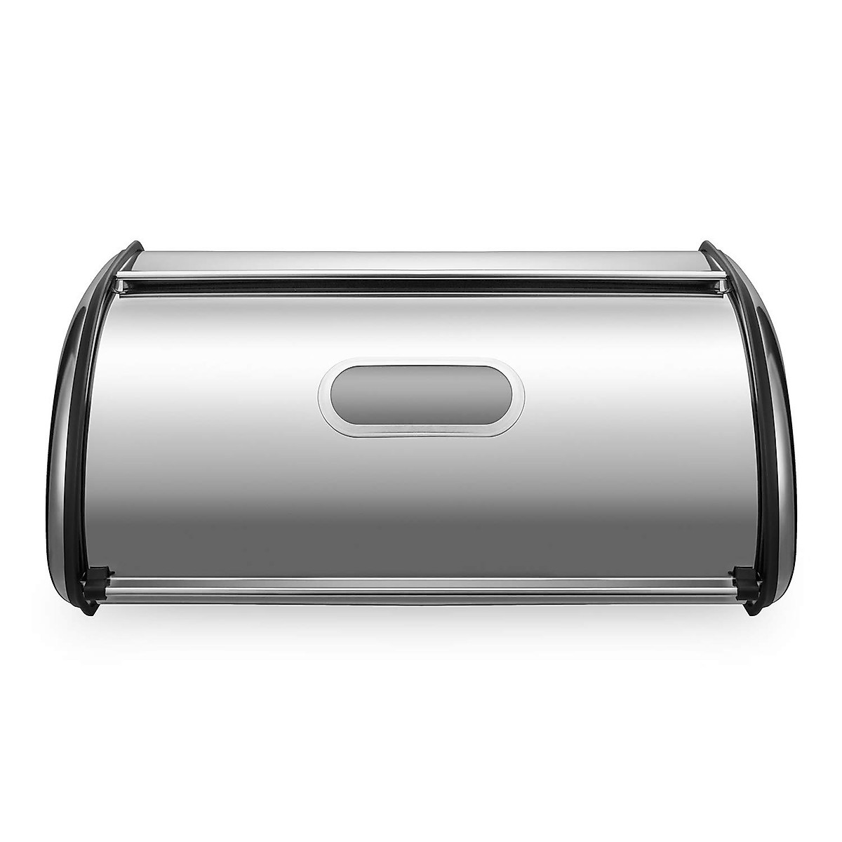 Deppon Bread Box for Kitchen Countertop, Extra Large Capacity Holds More Than 2 Loaves, Matte Stainless Steel Bread Storage Bin Container with Roll up Lid, Fingerprint Proof, 17.5 x 11 x 7.5 Inches