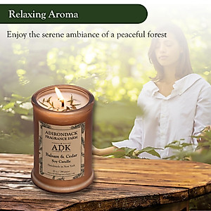 ADK Balsam & Cedar Scented Candle, 20 Oz Natural Aromatherapy Candle for Home Decor & Kitchen Décor, Relaxing Plant-Based Wax Candles for Christmas Gift