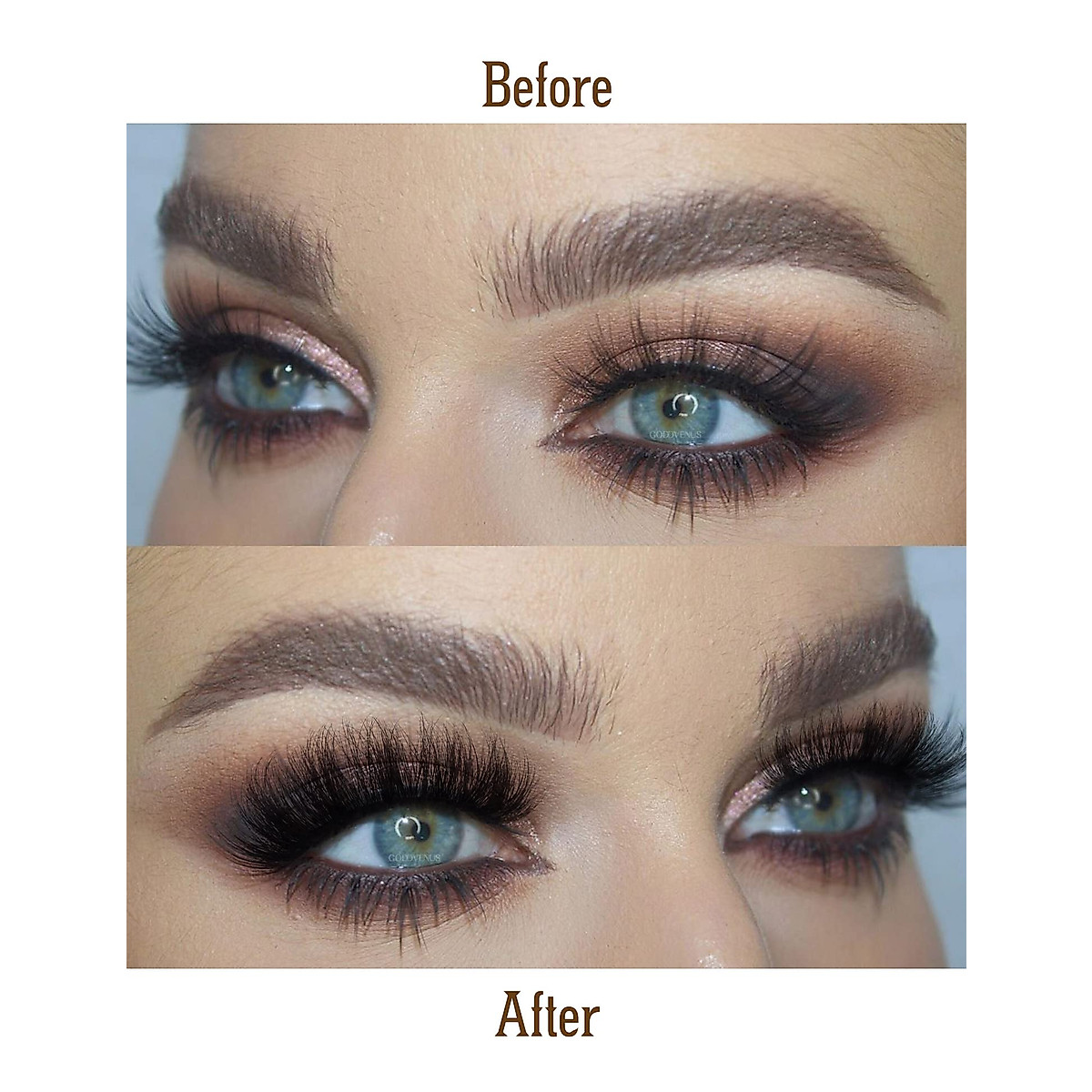 Eyelashes Mink Lashes Fluffy Natural Look Wispy Full Eye Lashes 8D 20 mm Long C Curl Strip Eyelashes Pack 10 Pairs Reusable Fake Eyelashes That Look Like Extensions by GODDVENUS