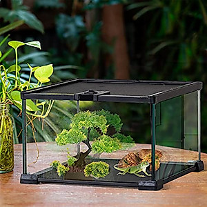 Ceadyxiao Large Reptile Carpet Terrarium Liner Bedding Reptile Substrate Mat Tank Accessories for Bearded Dragon Snake Lizard Tortoise Leopard Gecko (Black)