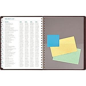 AT-A-GLANCE 2023 Weekly & Monthly Planner, 8-1/2" x 11", Large, Spiral Bound, Monthly Tabs, Pocket, Signature, Brown (YP90509)