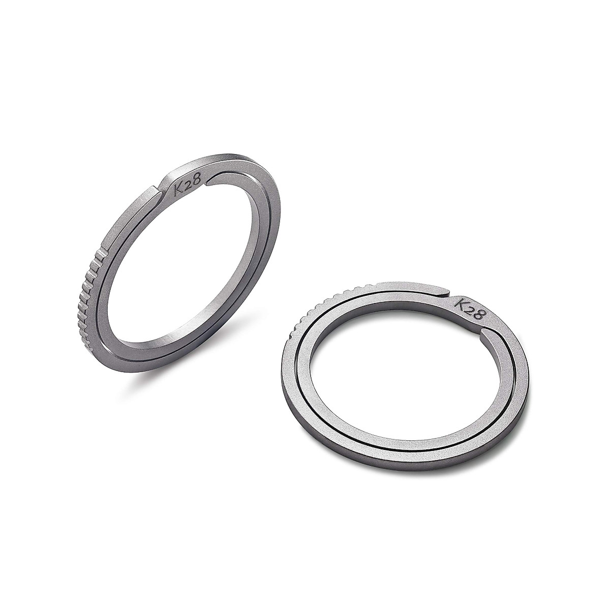 BANG TI Titanium Quick Release Keyrings Side Pushing Operation (5-Pack, K28)