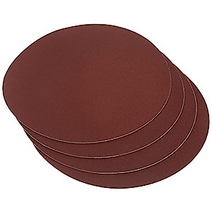 WEN 12SD80 12-Inch 80-Grit Adhesive-Backed Disc Sandpaper, 4-Pack