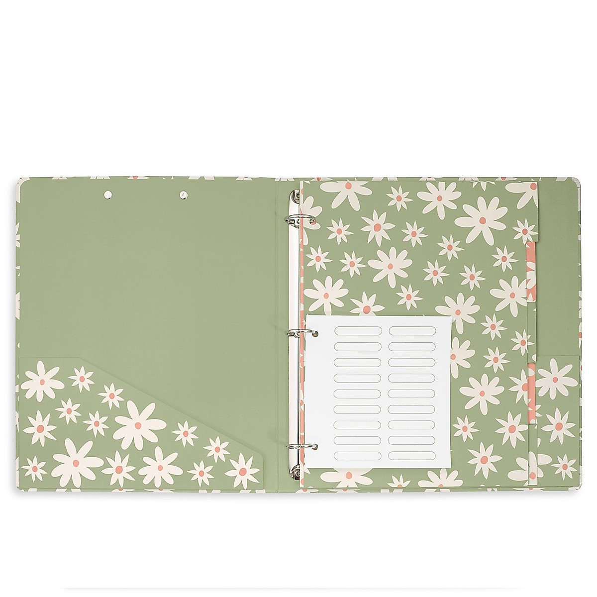 Cute Floral Hardcover Binder with Clipboard | Steel Mill & Co