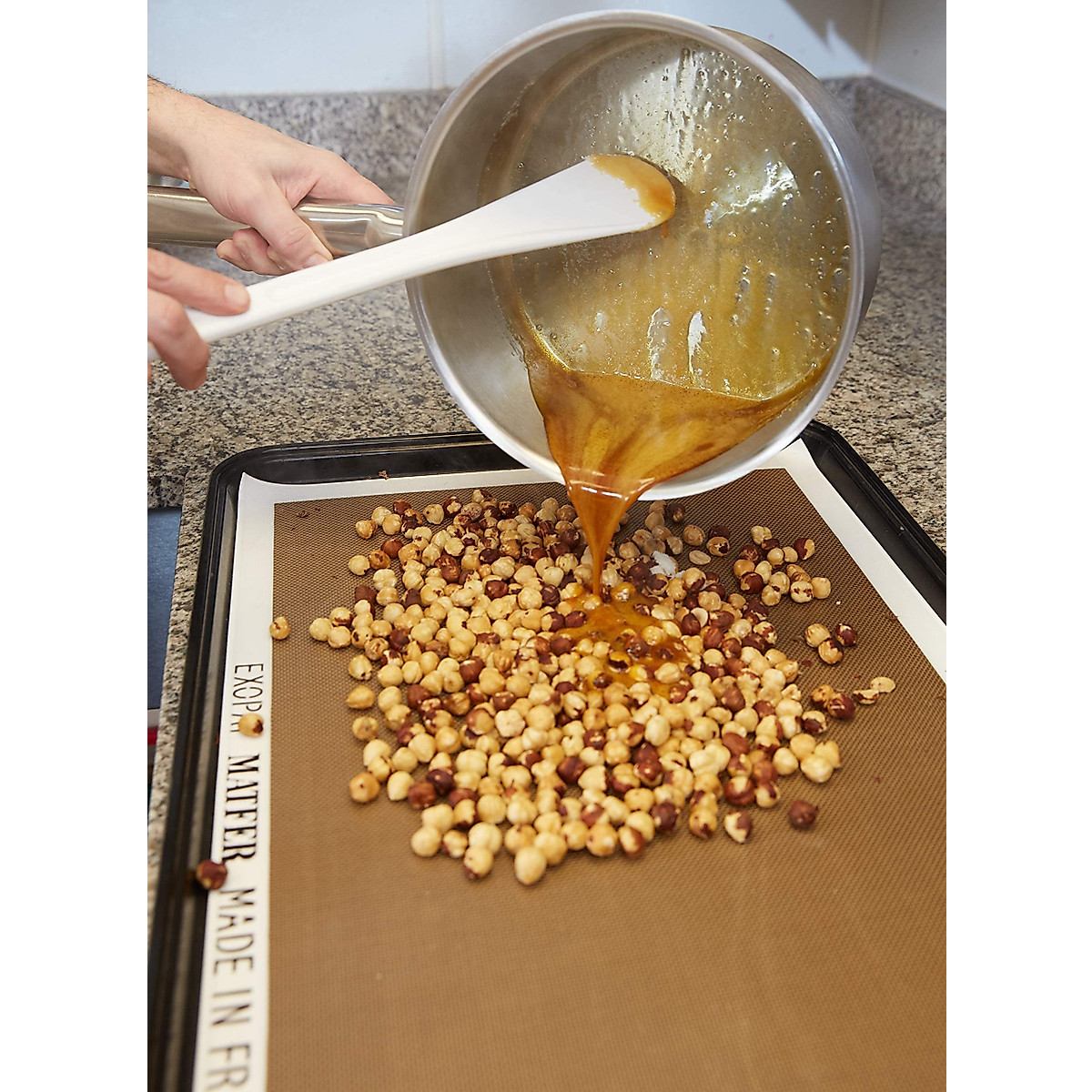 Matfer Bourgeat Exopat 11 5/8 by 16 3/8-Inch Nonstick Reinforced Silicone Reusable Baking Mat, Commercial Grade,