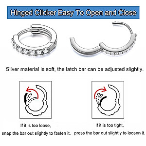 5mm Huggie Earrings 925 Sterling Silver Cubic Zirconia Tiny Hoop Earrings Cute Mini Forward Helix Cartilage Earring Hoop for Women