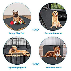 FURTIME Washable Pee Pads for Dogs 65"x48" Reusable Dog Pads Extra Large Non-Slip Puppy Pads Heavy Absorbent Puppy Training Pads Quick Dry Whelping Waterproof Dog Pee Pads for Dogs Playpen