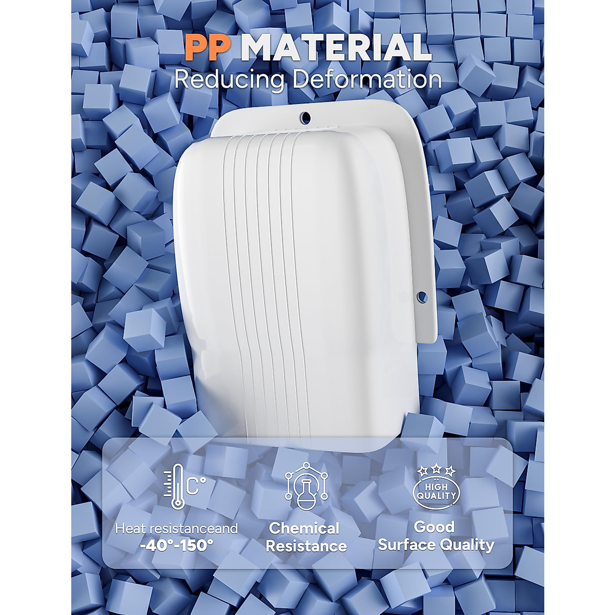 Toutgood 5'' Entry Wall Cover Line Set Cover Kit Accessories for Ductless Air Conditioners and Heat Pumps, PP Decorative Upgraded UV-Proof Strong& Durability