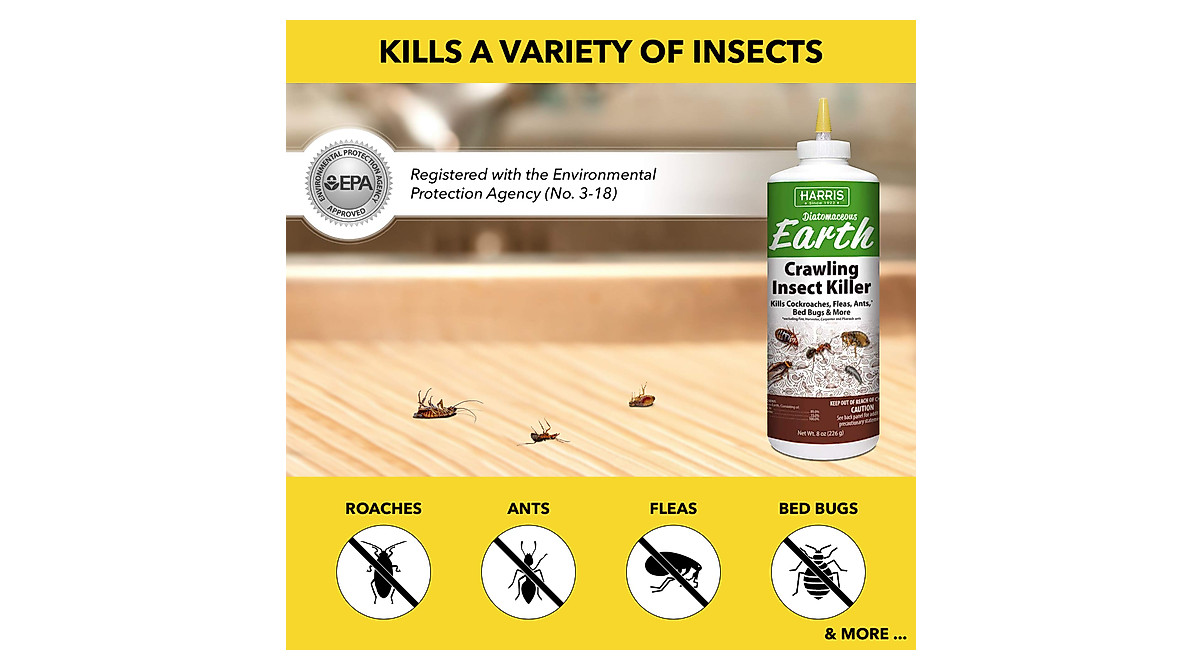 Harris Diatomaceous Earth Insect Killer - Kill Roaches & Bed Bugs