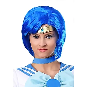 Fun Costumes Sailor Moon Sailor Mercury Wig for Adults Standard