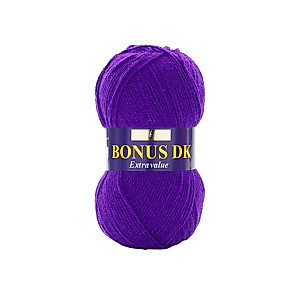 Hayfield Bonus Knitting Yarn DK 828 Bright Purple - per 100 gram ball