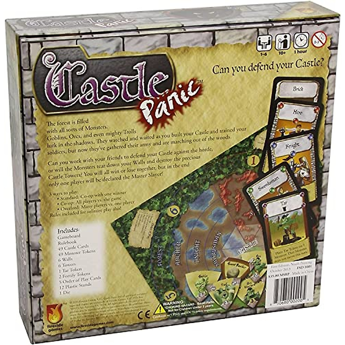Castle Panic Cooperative Board Game – Defend Towers Against Goblins, Orcs, & Trolls for Game Night – 4 Game Modes – 1 to 6 Players – Strategy Board Games for Adults & Kids 8+ by Fireside Games