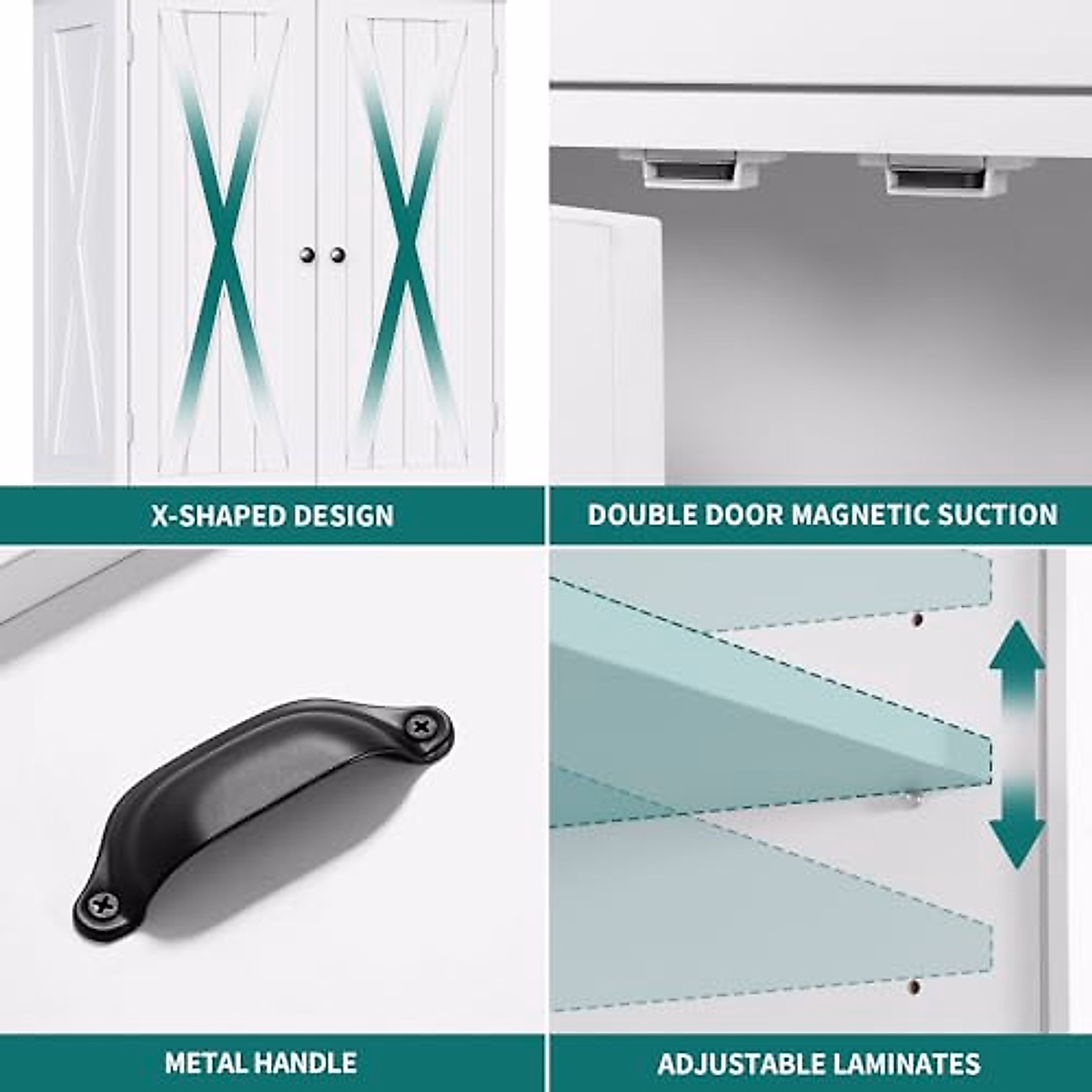 YITAHOME 72'' Farmhouse Kitchen Pantry Storage Cabinet, Tall Freestanding Cupboard with Drawer and Adjustable Shelves, Sideboard Buffet Cabinet for Kitchen, Dining Room, Living Room, White