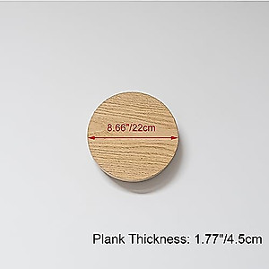 SKIVTGLAMP Nature Wood Wall Sconce Rechargeable Battery Operated LED PIP Motion IR Sensor Wall Lamp, No Drilling Cordless Farmhouse Wall Mounted for Rustic House Number Customizable Circular