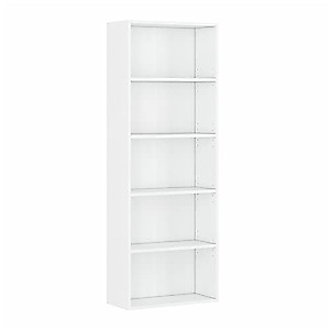 WAHEY Bookcase, 5-Tier Adjustable Open Storage Shelf Display Bookshelf, HOFB003