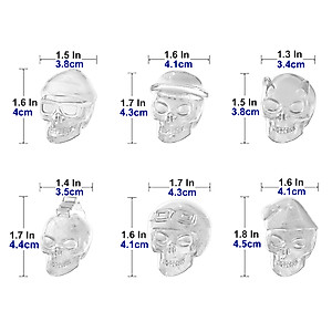 Readaeer Silicone Skull Molds, 3D Skull Ice Cube Mold, Large Skull Mold for Resin, Ice, Chocolate, Candle, Soap Making Black