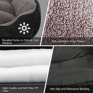 PUPPBUDD Dog Beds for Medium Dogs, Rectangle Washable Dog Bed Comfortable and Breathable Pet Sofa Warming Orthopedic Dog Bed for Medium Dogs