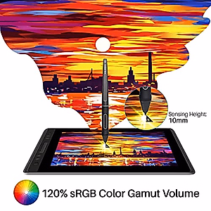 HUION KAMVAS Pro 13 Graphics Drawing Monitor with Stand, Full-Laminated Anti-Glare Screen Battery-Free Stylus 8192 Pen Pressure - 13.3 Inch Pen Tablet Display for Linux, Windows and Mac