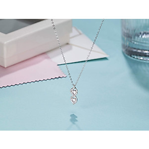 Sister Gifts from Sister,Soul Sister Gifts, Best Friend Jewelry,Sterling Silver Infinity Necklace Best Friend Birthday Gifts