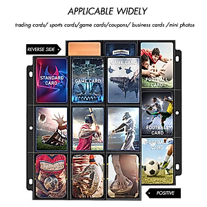 450 Pockets Trading Card Sleeves Binder, Baseball Card Binder Sleeves fit for MTG, Yugioh Cards, Standard Size Sports Card, 3 Ring Binder Card Holder Protector