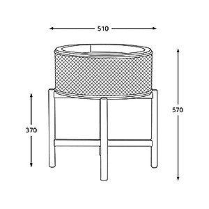 HIGOH Bedside Table Coffee Table Rattan Sofa Sides Table Simple Tea Table Living Room Bedroom Rattan Small Round Nightstand