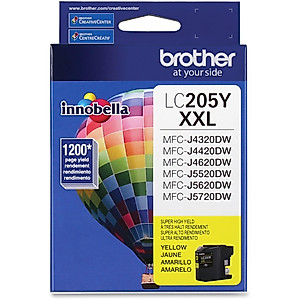 Brother Printer LC205Y Super High Yield Ink Cartridge, Yellow