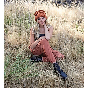 Funky Junque Oversized Slouchy Beanie - Rust