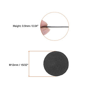 HARFINGTON 240pcs Round Adhesive Felt Circles, 12mm 15/32" Pre Cut Felt Craft Stickers Non-Woven Mini Felt Fabric Circles for DIY Sewing Handcraft Cut Projects Craft Finishing, Black
