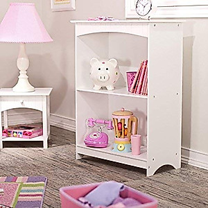 KidKraft Nantucket Storage Bench - White & Nantucket 2-Shelf Bookcase - White
