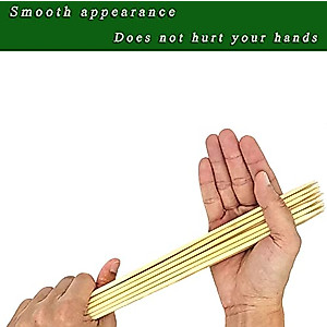 Natural Bamboo Skewer Sticks,12 Inch Wooden Candy Apple Sticks Caramel Apple Sticks Cotton Candy Stick for Assorted Fruits, Kebabs, BBQ, Grill, Marshmallow Roasting