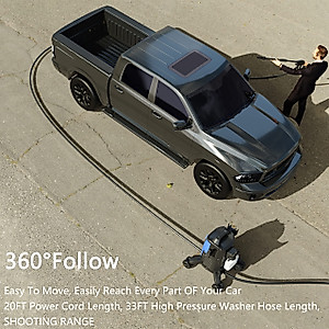 Electric Pressure Washer Homdox HD3000 Pressure Washer 1500W Power Washer High Pressure Cleaner Machine with Gimbaled Nozzle Foam Cannon,Best for Cleaning Homes, Cars, Driveways, Patios