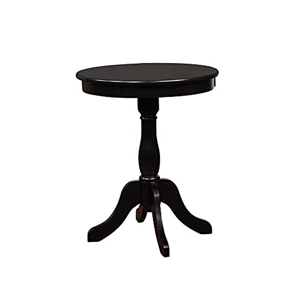 Powell Furniture Round Table, Black, 18"L x 18"W x 22"H