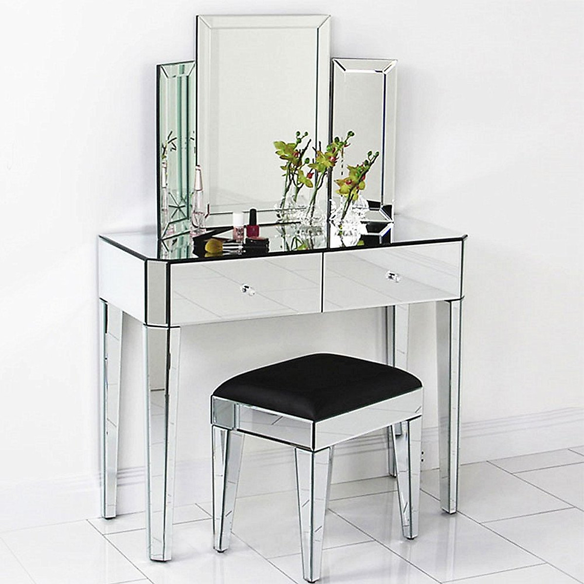 Simplemuji 12inch by 79inch Self-Adhesive Reflective Chrome Silver Vinyl Wrap Sticker Decal Film Sheet