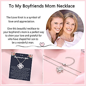 UNGENT THEM Mothers Day Gifts for Boyfriends Mom, To My Boyfriends Mom Necklace, Boyfriends Mom Christmas Gift Presents