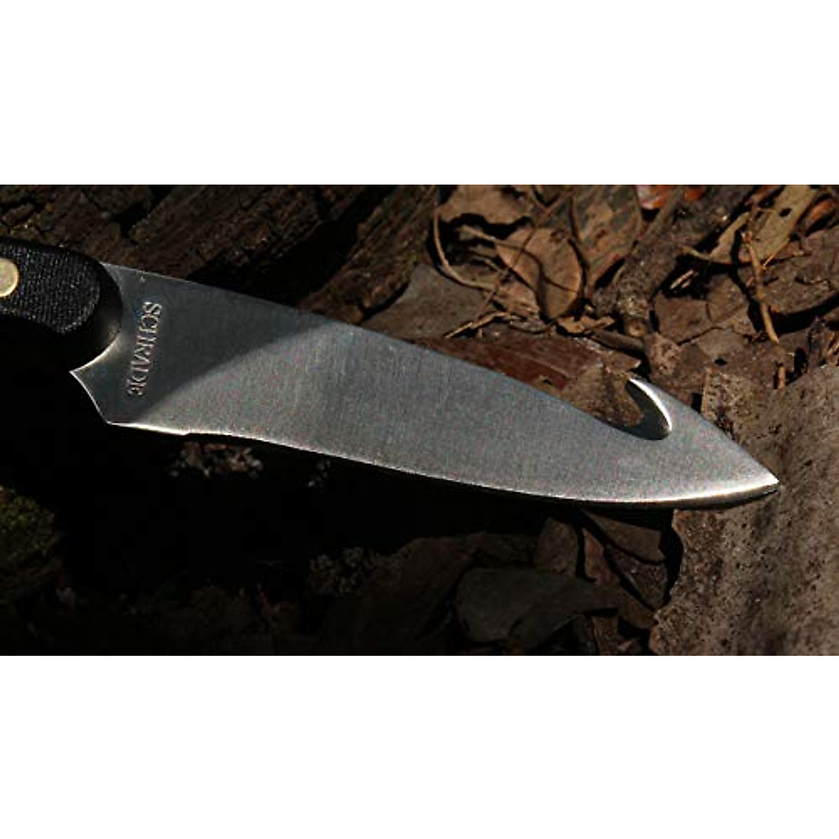 Old Timer 158OT Guthook Skinner 7.3in High Carbon S.S. Full Tang Fixed Blade Knife with 3.5in Blade and Sawcut Handle for Outdoor, Hunting and Camping