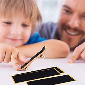 PAGOW 25pcs Fingerboard Foam Grip Tape, Non-Slip Skateboard Foam Tape Stickers, Adhesive Finger Skateboard Tape (0.047inch / 1.2mm Thick) Black