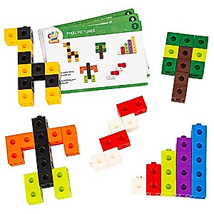 Kids First Math: 100 Linking Cubes Math Kit w/Activity Cards | Develop Skills in Counting, Sorting, Sequencing, Graphing, Measuring | Visual Hands-on Math for at-Home or Classroom Learning Ages 3+