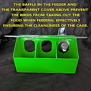 Pigeon Feeder Quail Feeder Water 2 Pack Bird Chicken Duck Feeder with 3 Hole Pet Bowls & Feeders Eat Food (Three Hole)