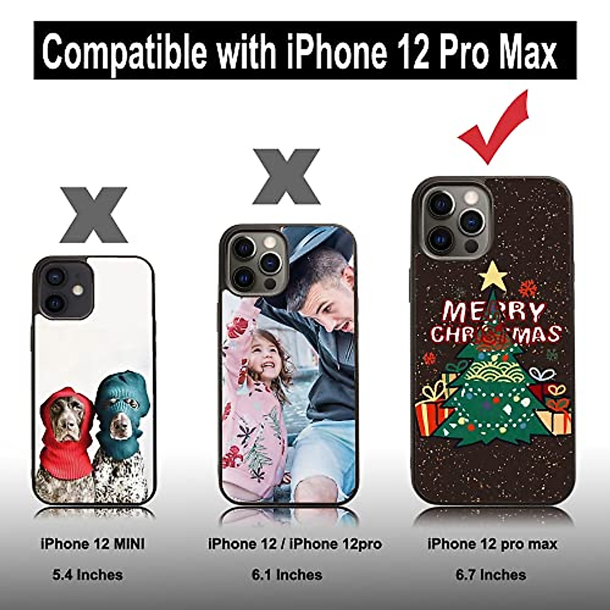G HEAT-GOO 5PCS Sublimation Phone Case for iPhone 12 Pro Max 6.7 Inch Sublimation Blanks Printable Blank Phone Cases Customized Phone Covers for DIY