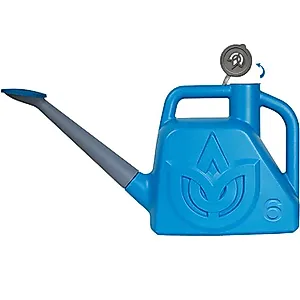XXXFLOWER Watering Can Outdoor Plant Lightweight Deluxe 1.5 Gallon Plastic 6 L Resin Water Cans with Detachable Sprinkler Head Green Watering Pot for Office House Indoor Garden