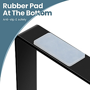 JOPSTDI Bathroom Stool,Bamboo Toilet for Bathroom,Adult and Children's Bedpan,Portable Squatting Pan with Dual Anti Slip Design,Stain,Scratch,CrackProof(Black)