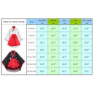 Elibelle Japanese anime red and Black kimono fox cosplay costume Furry Fox Ear with socks L