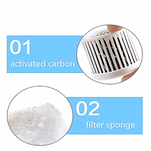 FRIRODSAY Fish Tank Filter Aquarium Sponge Filter Quiet Small Filter for 1-20 Gallon Aquariums Detachable with Activated Carbon and Air Stone (Air Pump not Included)